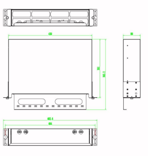 Takfly 2U Rackmount Patch Panel structure diagram