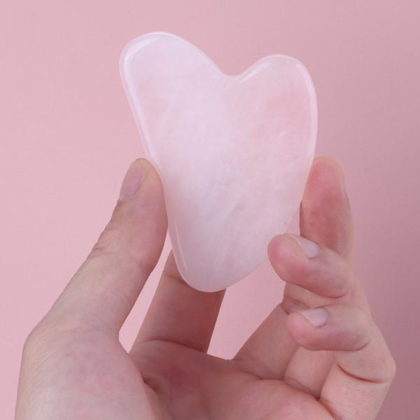Quality Rose Quartz Crystal Face Jade Roller Anti Aging Logo Customized for sale