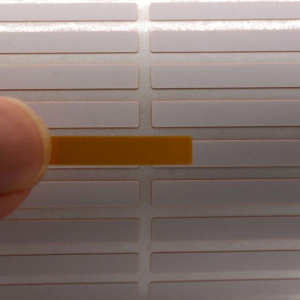 Quality 25mmx4mm High Temperature Adhesive Labels 1mil White Matte Polyimide for sale