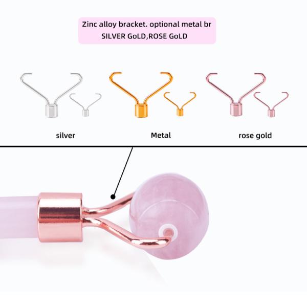 Quality Fashionable Skincare Face Jade Roller pink Quartz Stone Face Roller for sale