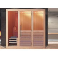 Quality 4 People Adjustable Sauna Room Supported Control Panel With Temp for sale