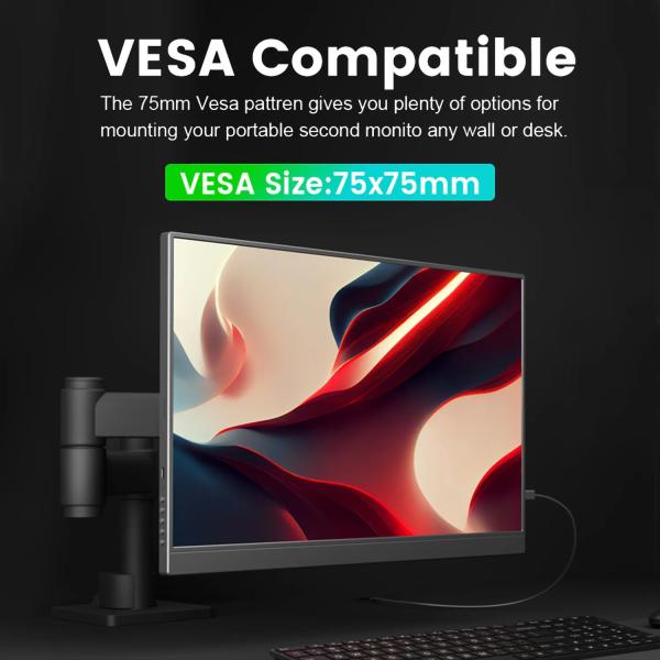 Quality UHD IPS Phone Laptop External Screen Portable Monitor 4k 17.3Inch for sale