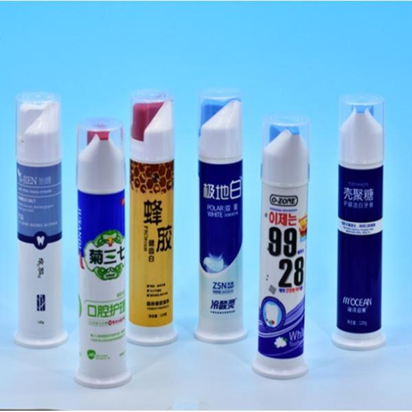 Quality Cosmetic Packaging Tube 100ml Pp Airless Pump Toothpaste Container with for sale