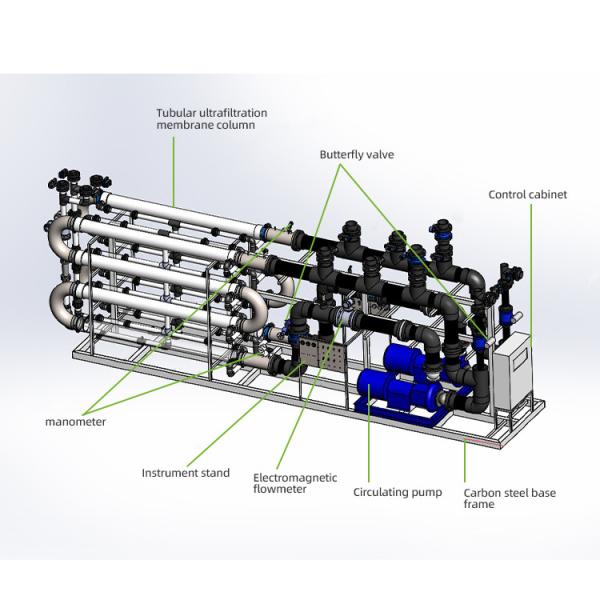 Quality Membrane Filtration Water Purification Equipment 500L/Hour PVDF Film Ultrafiltration Water System 2000x800x1950mm for sale