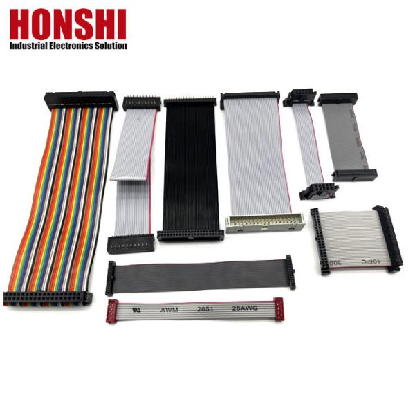 Quality 2.54mm IDC Socket To Male Connector 2row 14Contacts Flat Ribbon Cable Assembly for sale