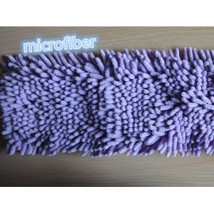 Quality Purple Colorful Microfiber Wet Mop Pads 13*47cm Hair Length 2cm Big Chenille for sale