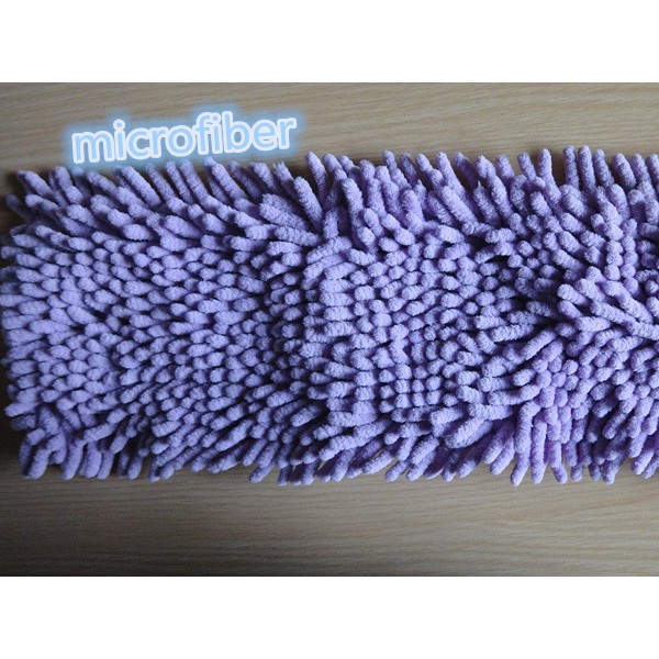 Quality Purple Colorful Microfiber Wet Mop Pads 13*47cm Hair Length 2cm Big Chenille for sale