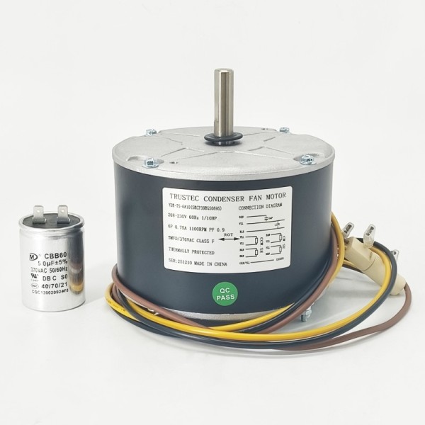 Quality 48 Frame Condenser Fan Motor - 1/10HP 208/230V 60HZ 1100RPM 5uF/370V CW/CCW Rotation  - 5KCP39BGS069S Replacement Motor for sale