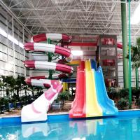 Quality Sleek Design Sturdy Indoor Spiral Water Slide Rainbow Water Slide Fiberglass for sale