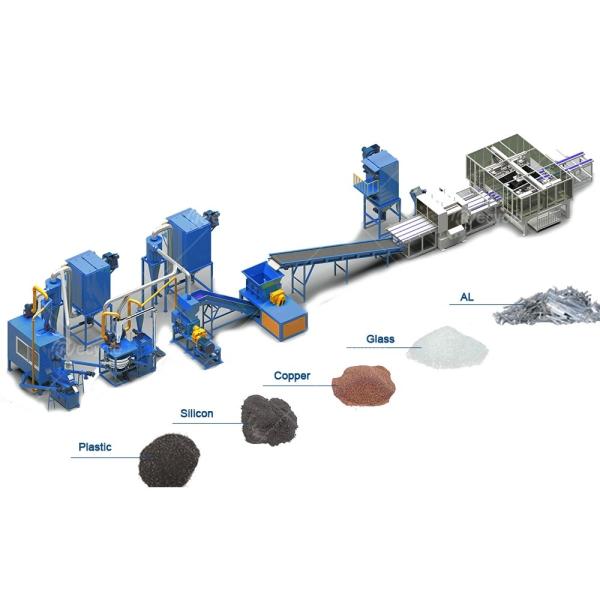Quality Metal Bifacial Solar Panel Recycling Line Physical No Pollution Function for PV for sale