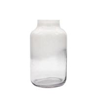 Quality Hand Made Solid White Top Half Ceramic Glass Jar Vase for sale