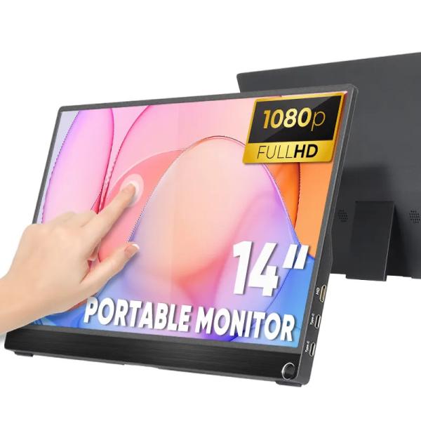 Quality Slim 1080P Portable Touch Screen Monitor 14inch 15.6 Inch for sale
