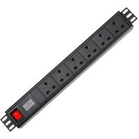 China 6 Way UK Type PDU Extension Socket With On/Off Switch, Power Meter for sale