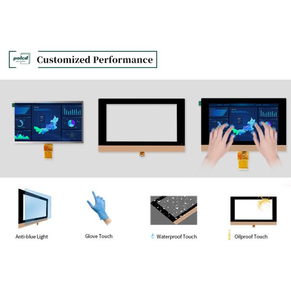 Quality Polcd Custom 10.1 inch CTP 16:9 GT911 GG Transparent Glass Touch Screen for sale