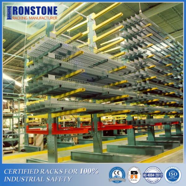 Quality High Strength Steel Heavy Duty Industrial Cantilever Rack For Long Items Storage for sale