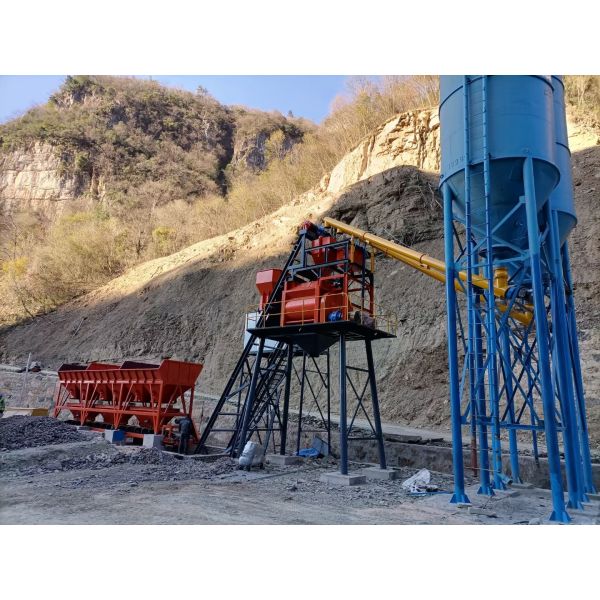 Quality 50m3/H Stationary Ready Mix Concrete Batch Mixing Plant Small Wet Mix Concrete Plant for sale
