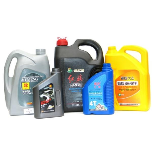 Quality 5L Lubricants container HDPE blow molding machine with defleshing system for sale