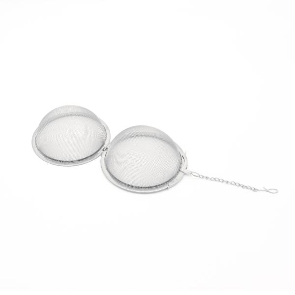 Quality Sus304 Stainless Steel Mesh Filter Baskets Tea Strainer Ball 90mm for sale