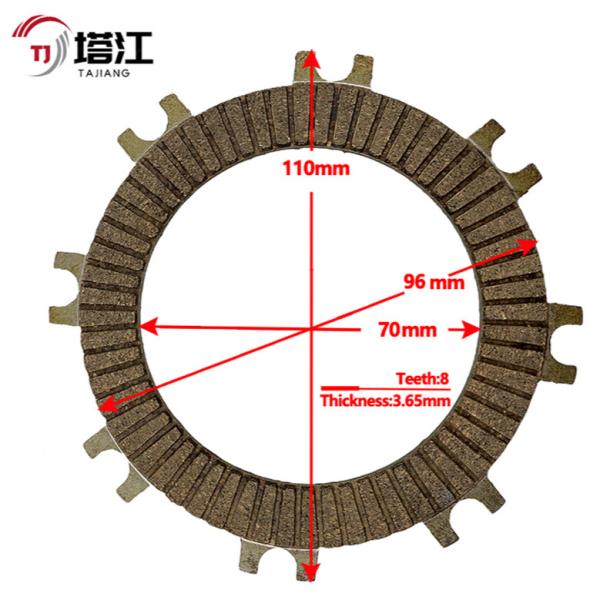 Quality Universal Black Bolt On Motorcycle Clutch Kits 130mm Diameter for sale