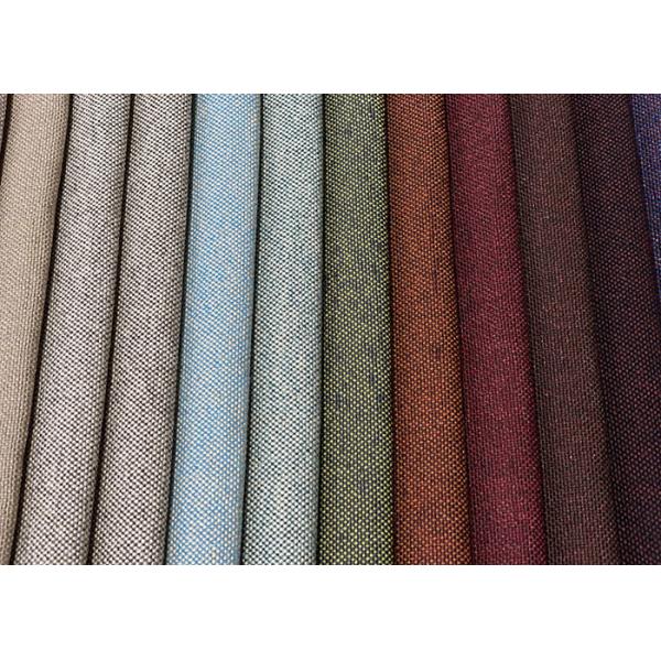 Quality SGS Polyester Linen Upholstery Fabric Home Sewing Woven Knit Fabric for sale
