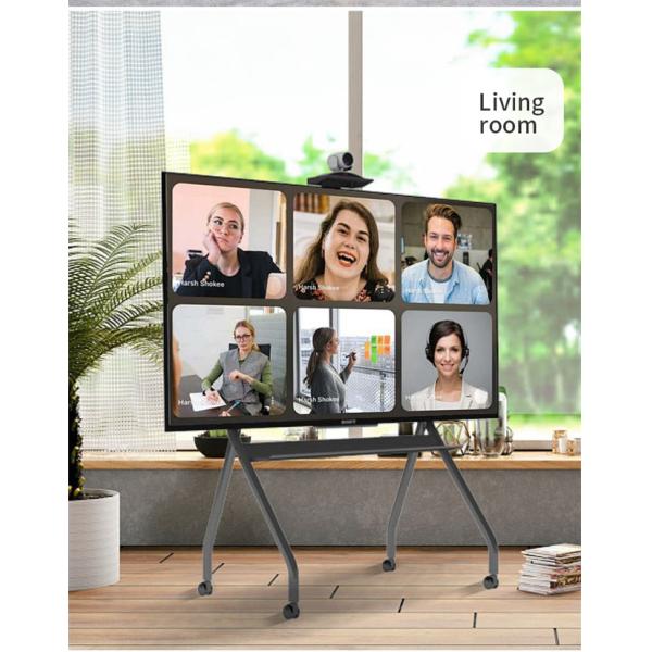Quality Capacity 100kg 86inch Mobile TV Cart Rolling TV Stand Vesa 600 X 1080mm for sale
