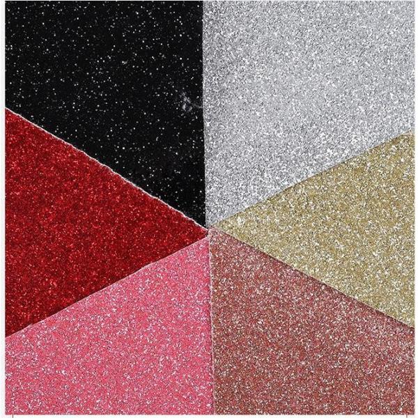Quality Waterproof Glitter PU Leather Powder Film Glitter Artificial Leather Customized for sale