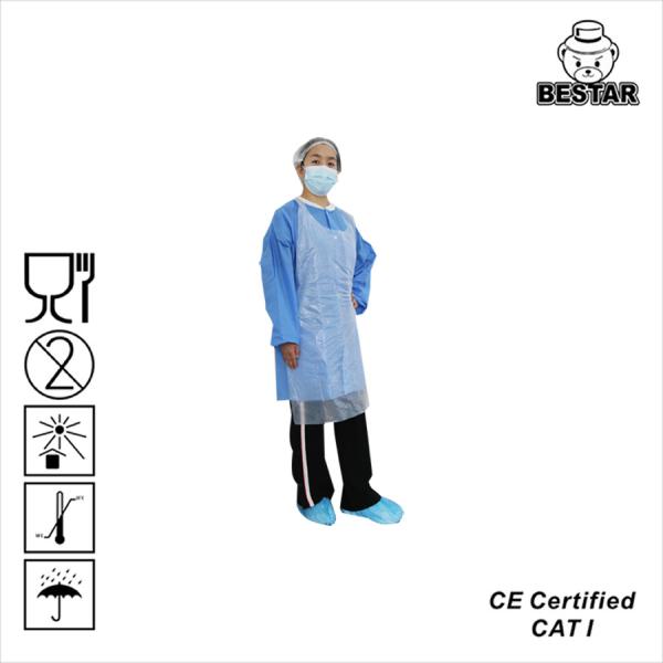 Quality Antidust Long Sleeve Plastic Apron Disposable Polythene Aprons 5XL for sale