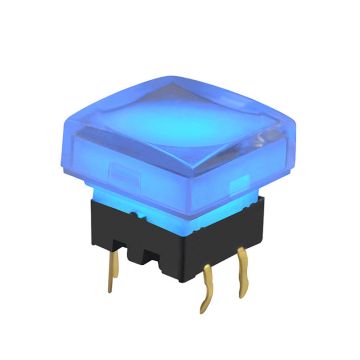 Quality 15x15 LED Push Button Switch 30mA 30VDC With Sculptured Cap for sale