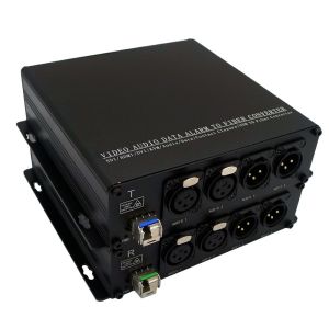 Quality Bi Directional Video Audio Data Fiber Media Converter 2 Ch To 20 Kilometers 1 SM for sale