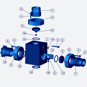 Quality T1300/1600 Ideco Mud Pump Fluid End Module and Accessories for sale