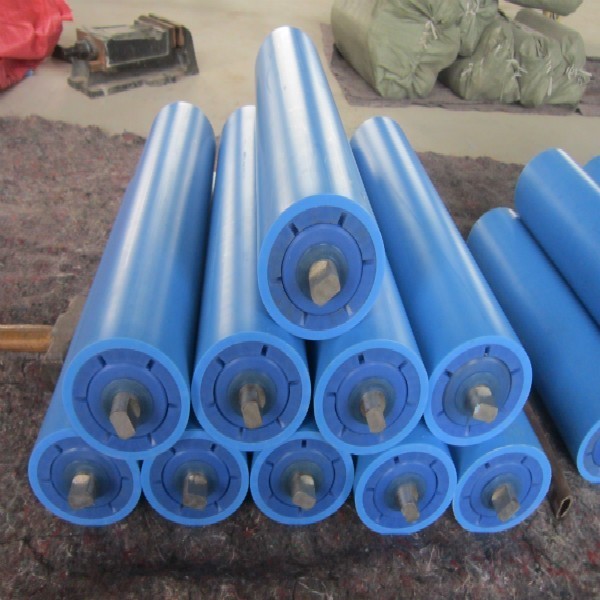 Quality 4 Inch Polymer Pipe Plastic HDPE Impact Conveyor Training Idler Rollers for sale