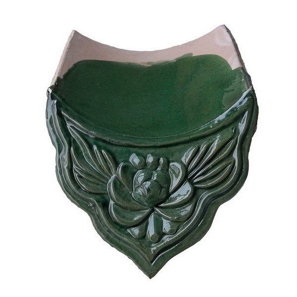 Quality Natural Ceramic Material Chinese Temple Roof Tiles Celadon Glazed for sale