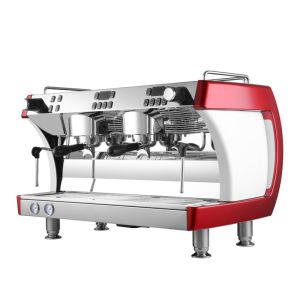 Quality Red Nespresso Cappuccino Maker , Two Group Coffee Machine For Coffee Shop for sale