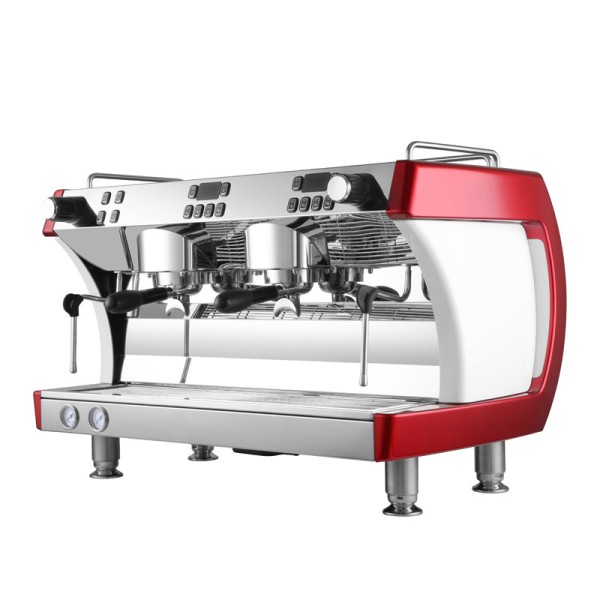 Quality Red Nespresso Cappuccino Maker , Two Group Coffee Machine For Coffee Shop for sale