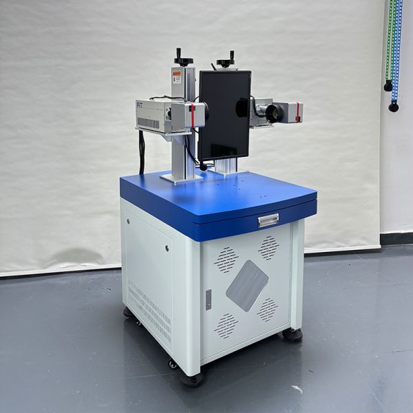 Quality Dual-Head Laser Marking Machine with 20W/30W/50W Fiber Laser and 110mm x 110mm Marking Area for High-Speed 7000mm/s Precision for sale