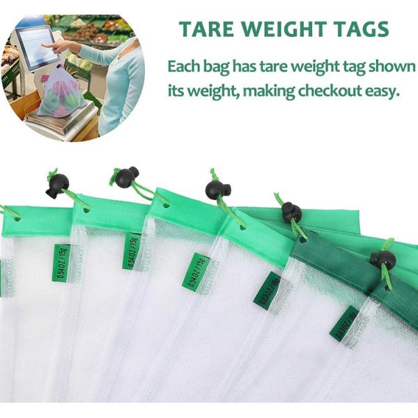 Quality GOTS Compostable Nylon Mesh Drawstring Bags , SGS Reusable Vegetable Storage for sale