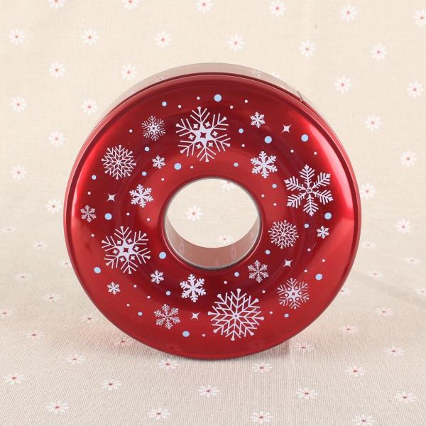 Quality Ring Shaped Tin Boxes for Sale Donut Metal Tin Containers for Holidays Candy for sale