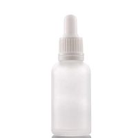 Quality Transparent Frosted Glass Essential Oil Bottles , 30ml Empty Essential Oil for sale