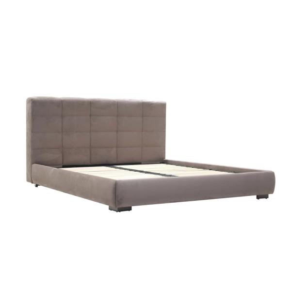 Quality Modern Italian Craftsmanship Luxury Fabric Bed With Leather Detailing for sale