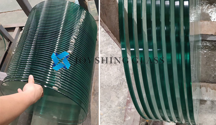 Round toughened heat soaked glass