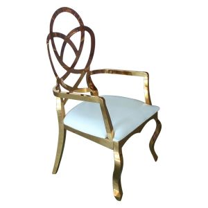 Quality Flower Design Arm Chair Reception Chair Dining Chair For Wedding for sale