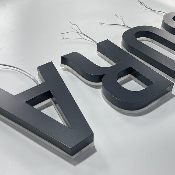 Quality Custom 3d metal lettering backlight LED logo lettering acrylic backlight logo for sale