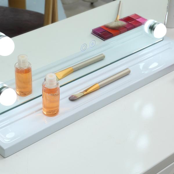 Quality Small LED Bulbs Makeup Mirror With Lights Luxury Tabletop Led Bathroom Vanity for sale
