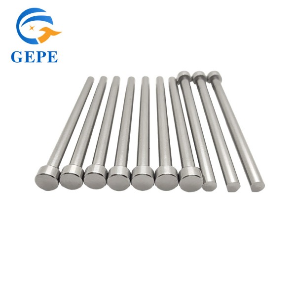 Quality SKD61 Full Hard Flat Ejector Pin , Punch Ejector Pins Hardened Nitriding Mould for sale