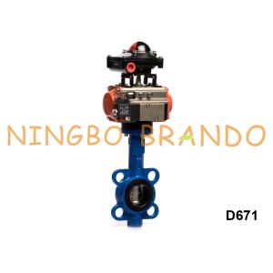 Quality Pneumatic Actuator Butterfly Valve With Limit Switch Solenoid Valve for sale