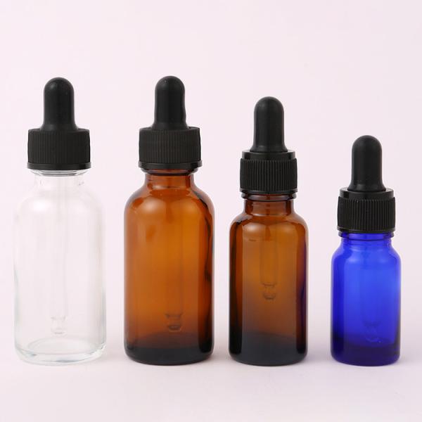 Quality 60ml 80ml Glass CBD Oil Dropper Bottle With Black NBR Rubber for sale