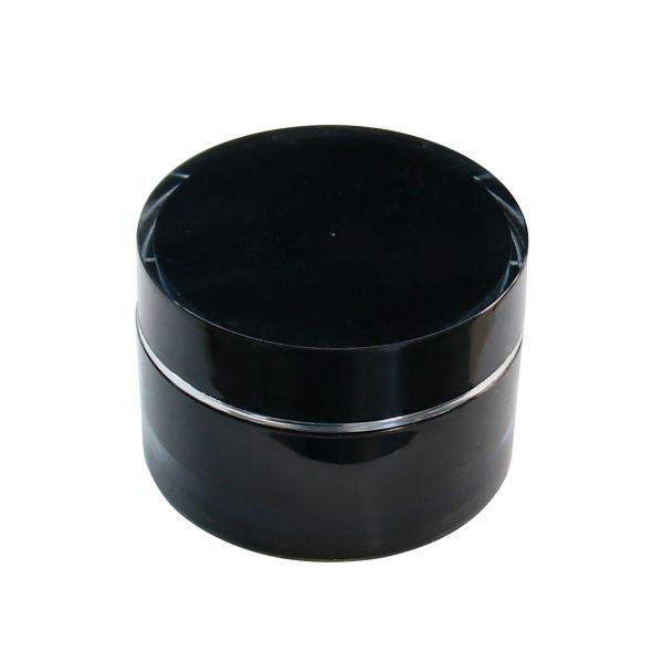 Quality Black Acrylic Empty Cosmetic Containers 5ml 10ml 20ml 30ml 50ml Refillable Cream Jars for sale