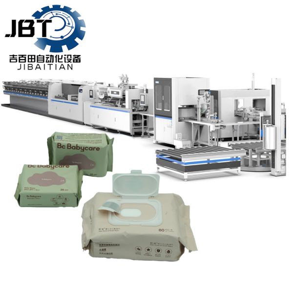 Quality Power Saving Wet Tissue Machine With Folding Capability And PLC Control for sale