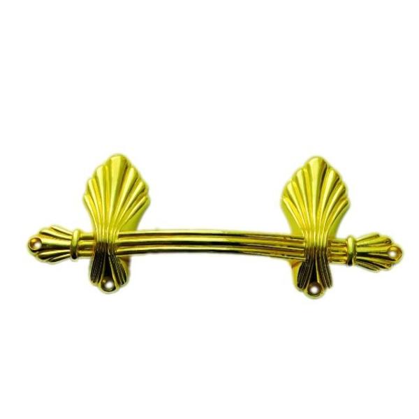 Quality Shell Funeral Coffin Handle Die Casting Copper Polished Color 25.5*10.5cm for sale