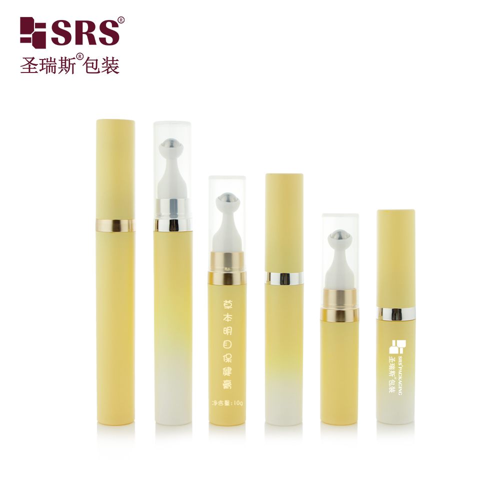Quality A0035 7.5ml 10ml 15ml Empty Snap On Design Airless Roll On Bottle For Eye Serum for sale